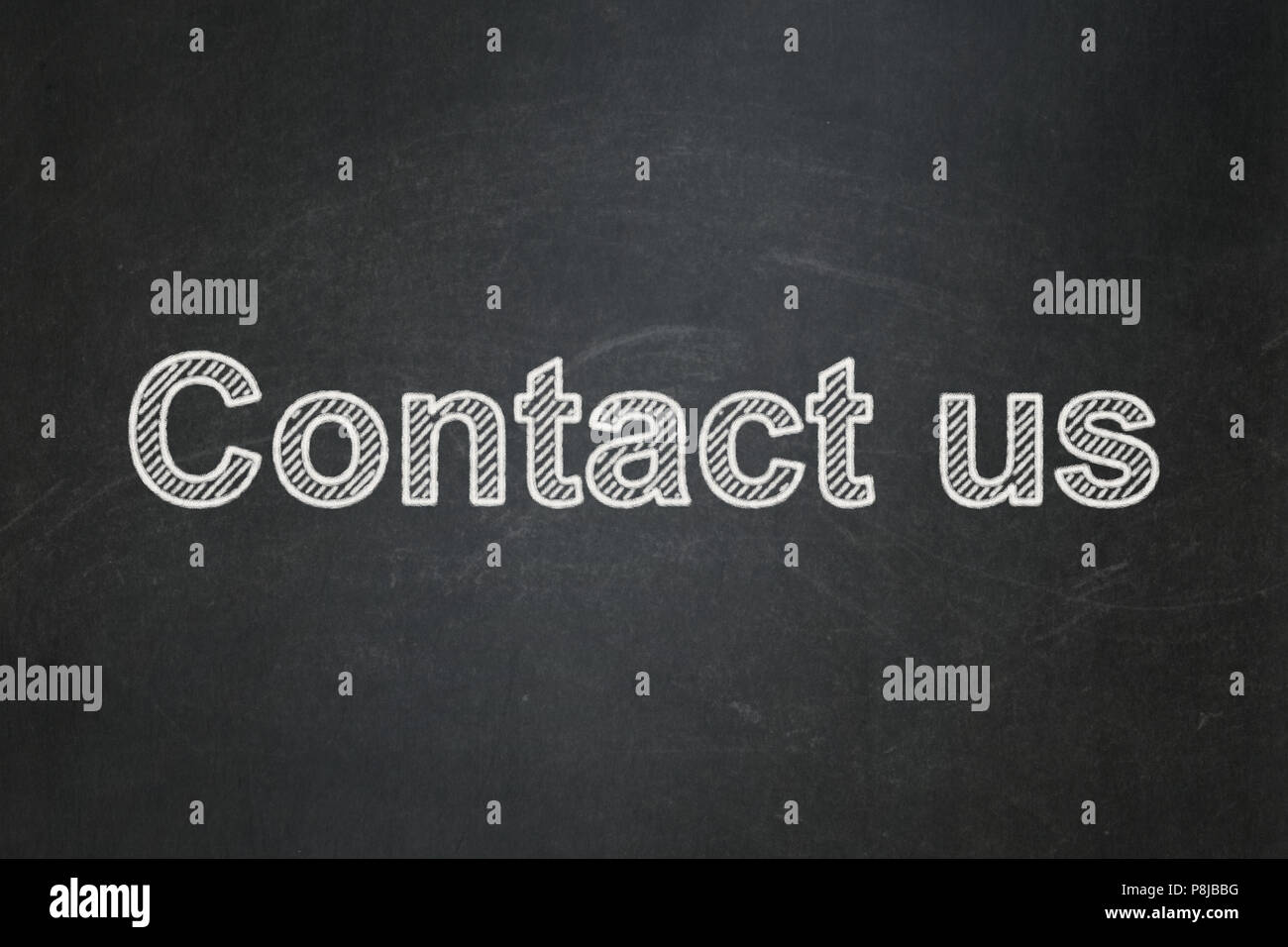 Finance concept: Contact us on chalkboard background Stock Photo - Alamy