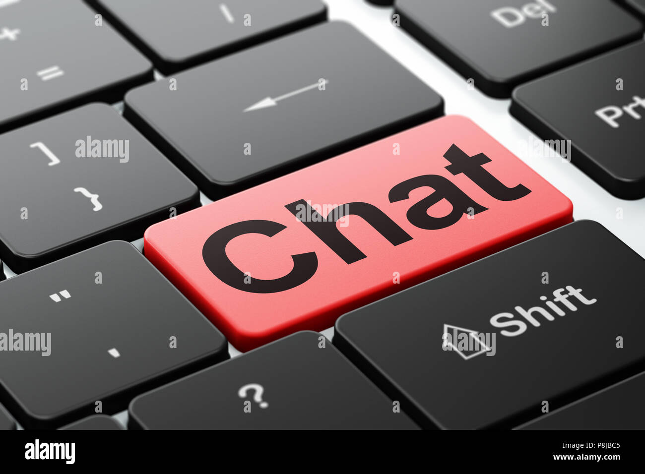 Web design concept: Chat on computer keyboard background Stock Photo ...