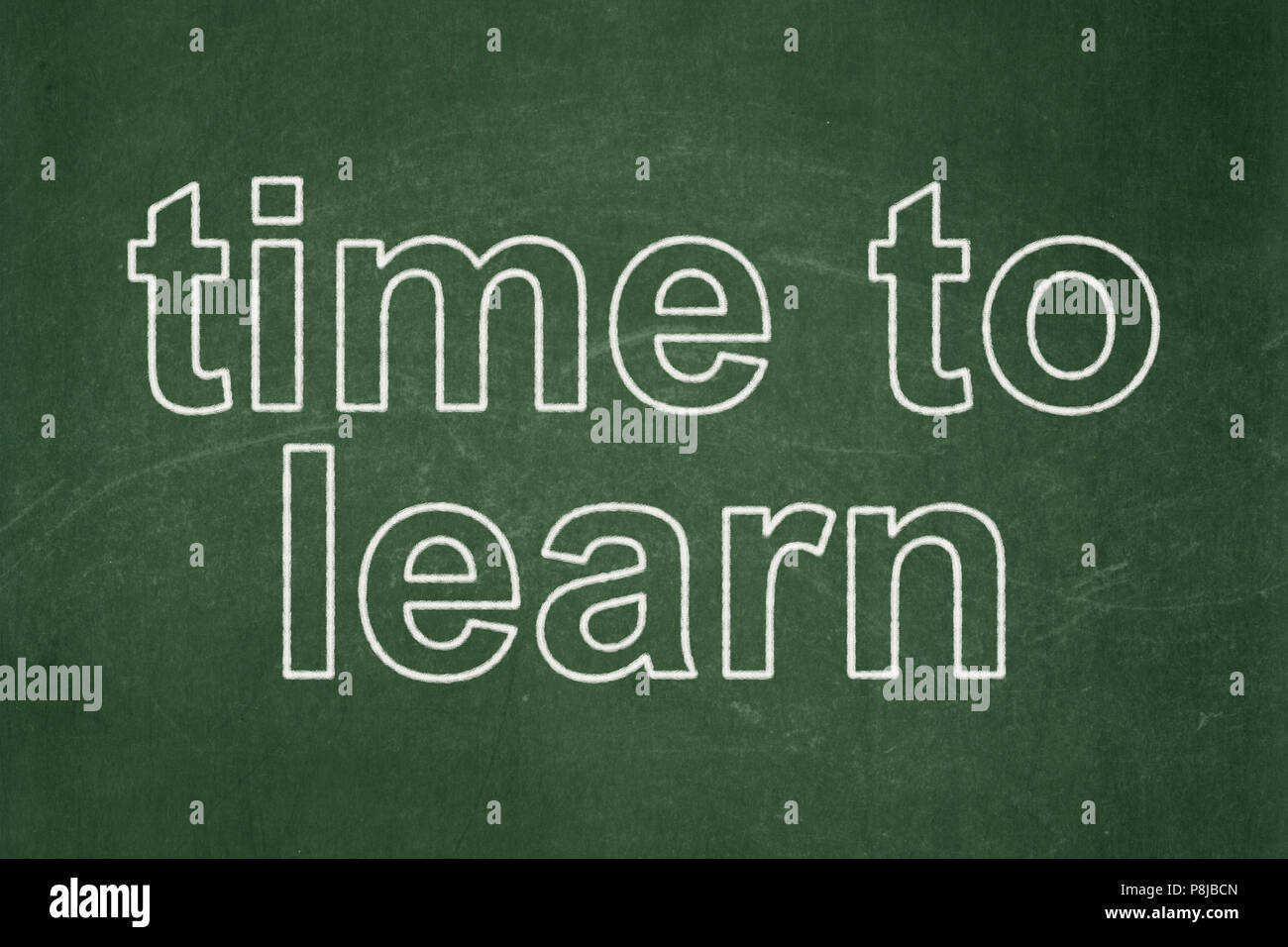 Timeline concept: Time to Learn on chalkboard background Stock Photo ...