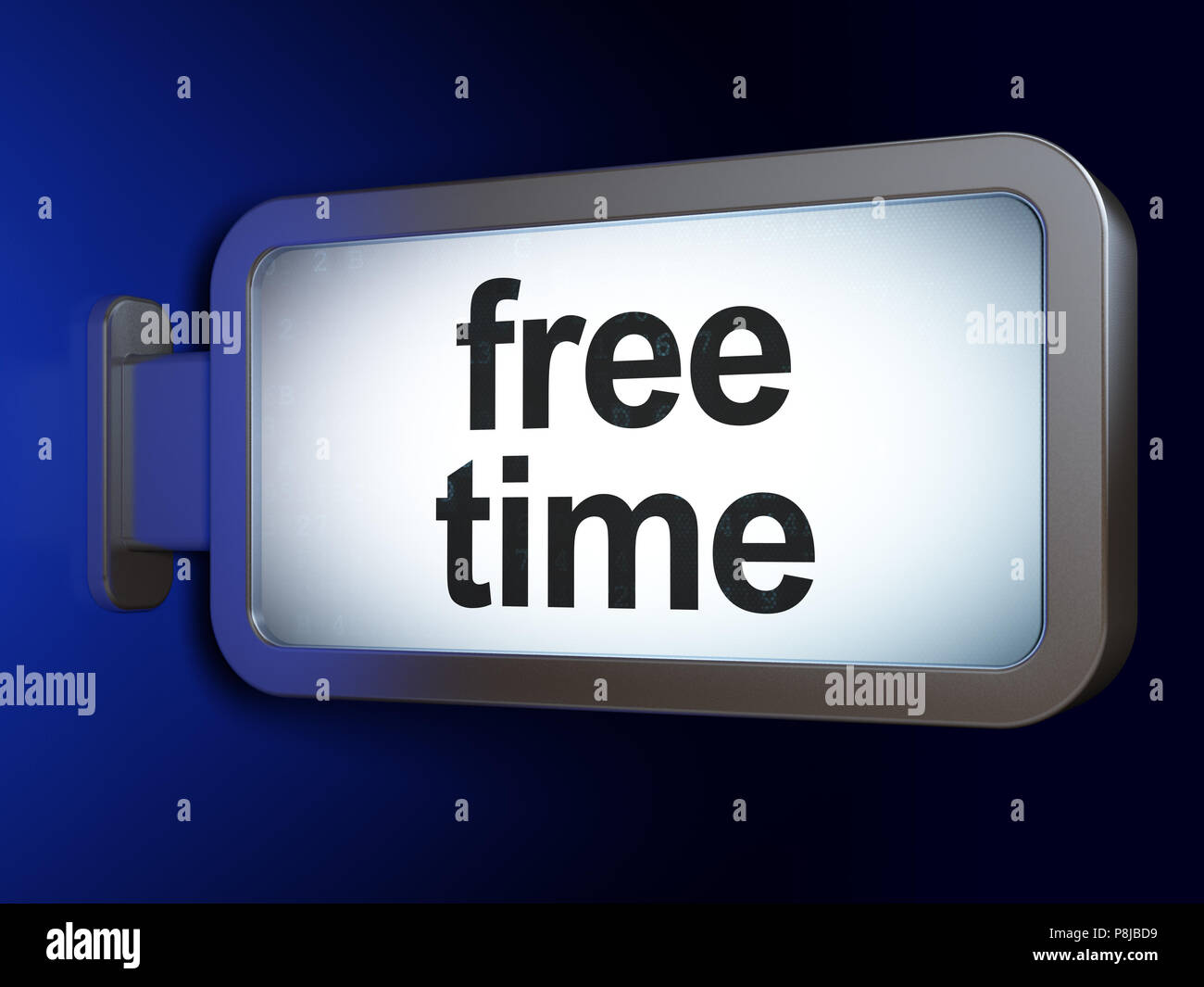 Timeline concept: Free Time on billboard background Stock Photo - Alamy