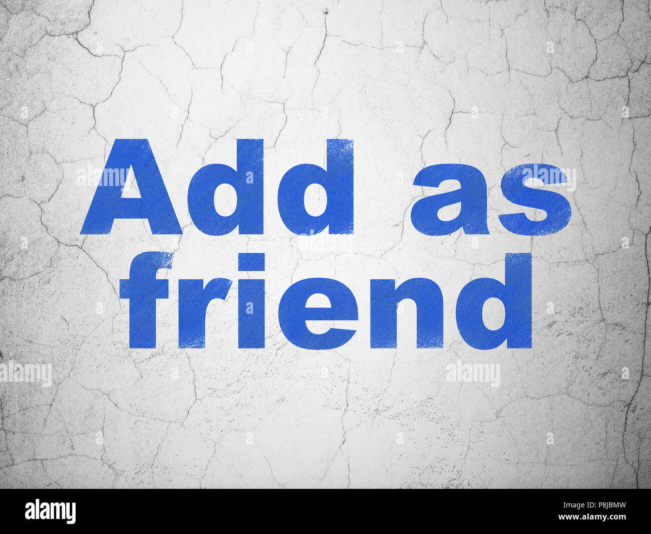 Social media concept: Add as Friend on wall background Stock Photo - Alamy
