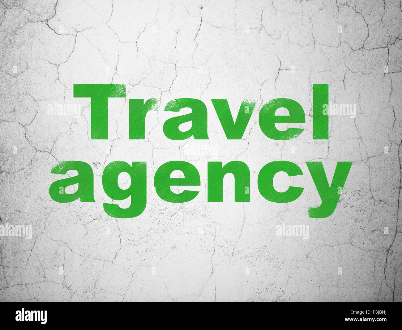 Tourism concept: Travel Agency on wall background Stock Photo - Alamy