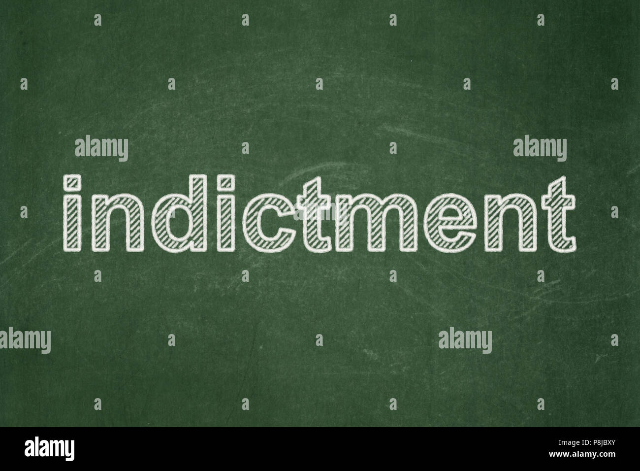 Law concept: Indictment on chalkboard background Stock Photo - Alamy