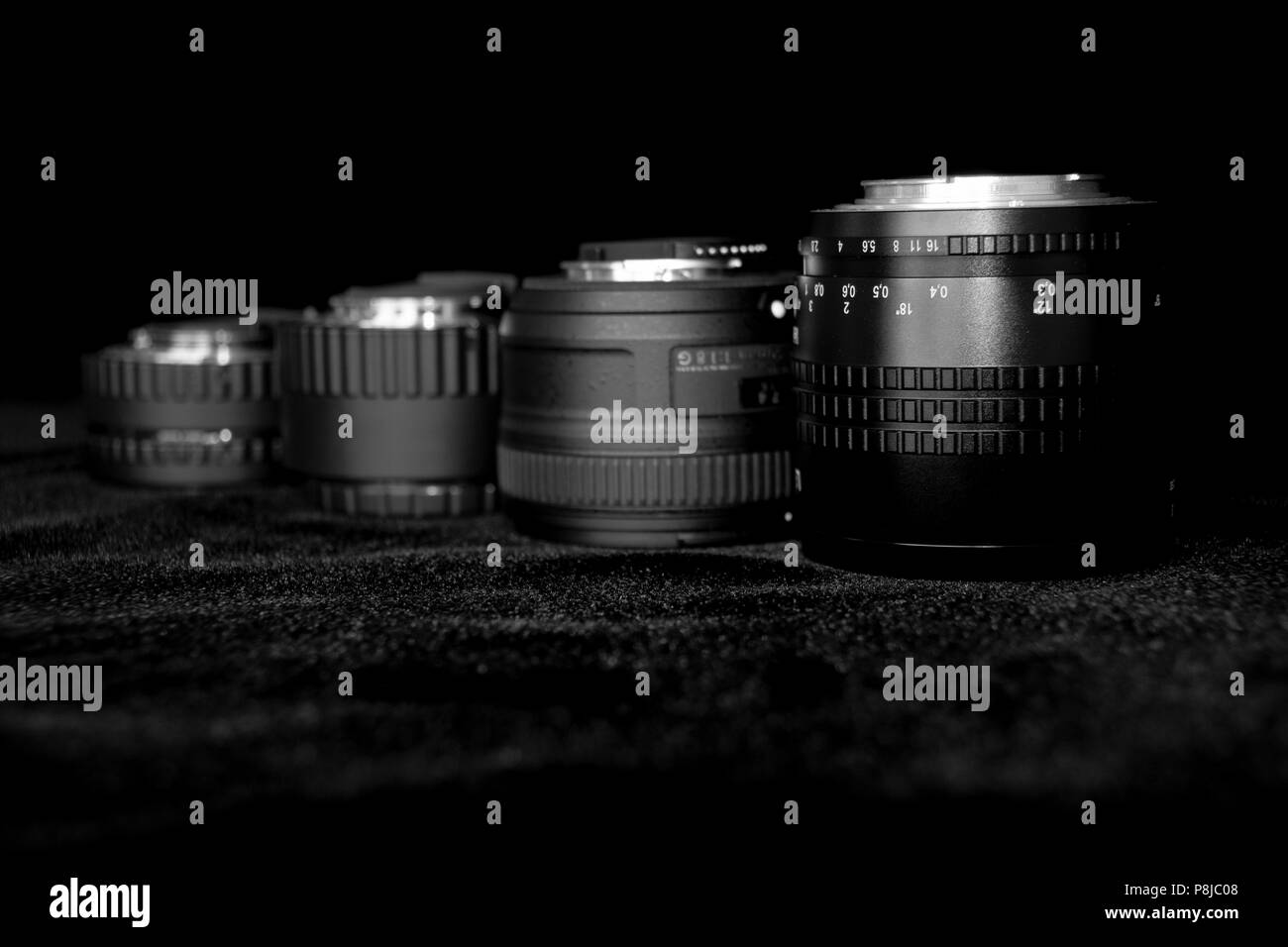 Variety of lenses Black and White Stock Photos & Images - Alamy