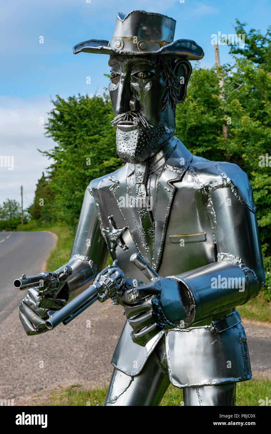 Metal sheriff sculpture. Middleton, Suffolk, England Stock Photo - Alamy
