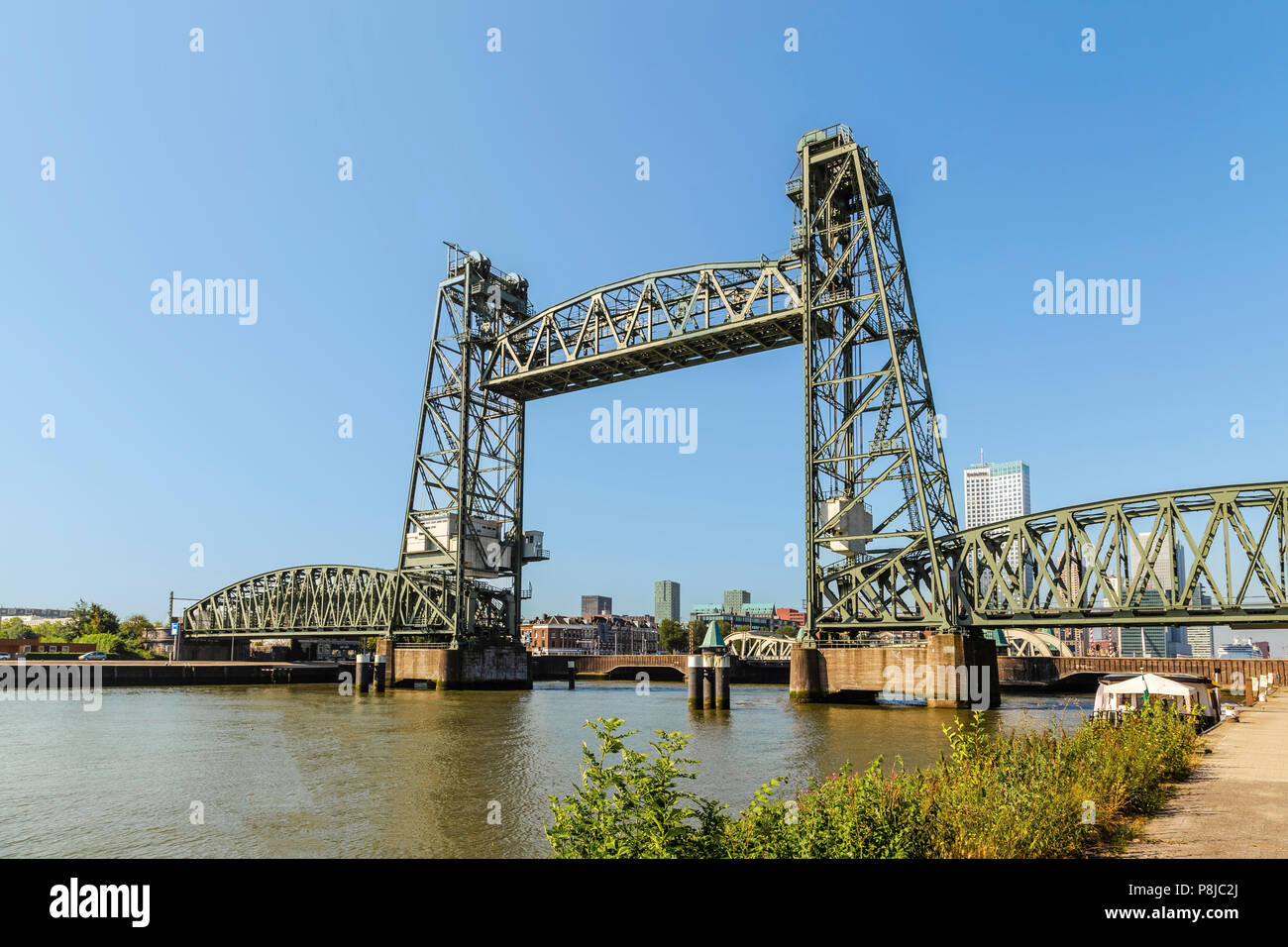 De Hef or Hefbrug, a vertical-lift bridge and former railway bridge ...