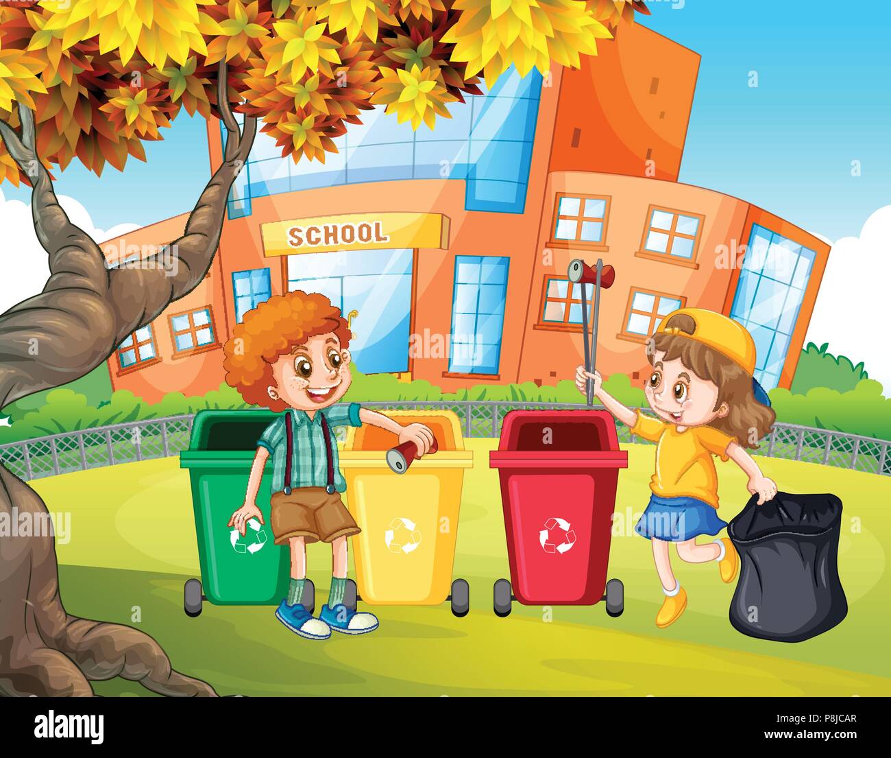 Illustration student cleaning hi-res stock photography and images - Alamy