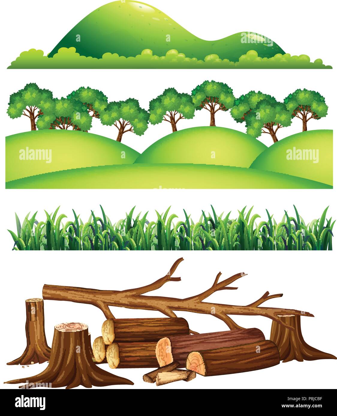 A Set of Landscape Element illustration Stock Vector Image & Art - Alamy