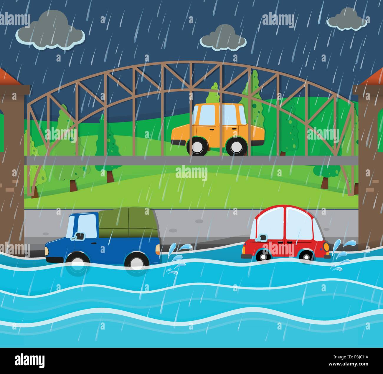 Flooding Stock Vector Images - Alamy