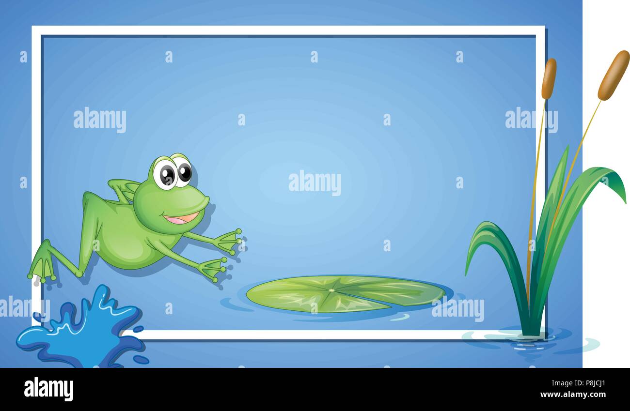 A Jumping Frog Border illustration Stock Vector Image & Art - Alamy