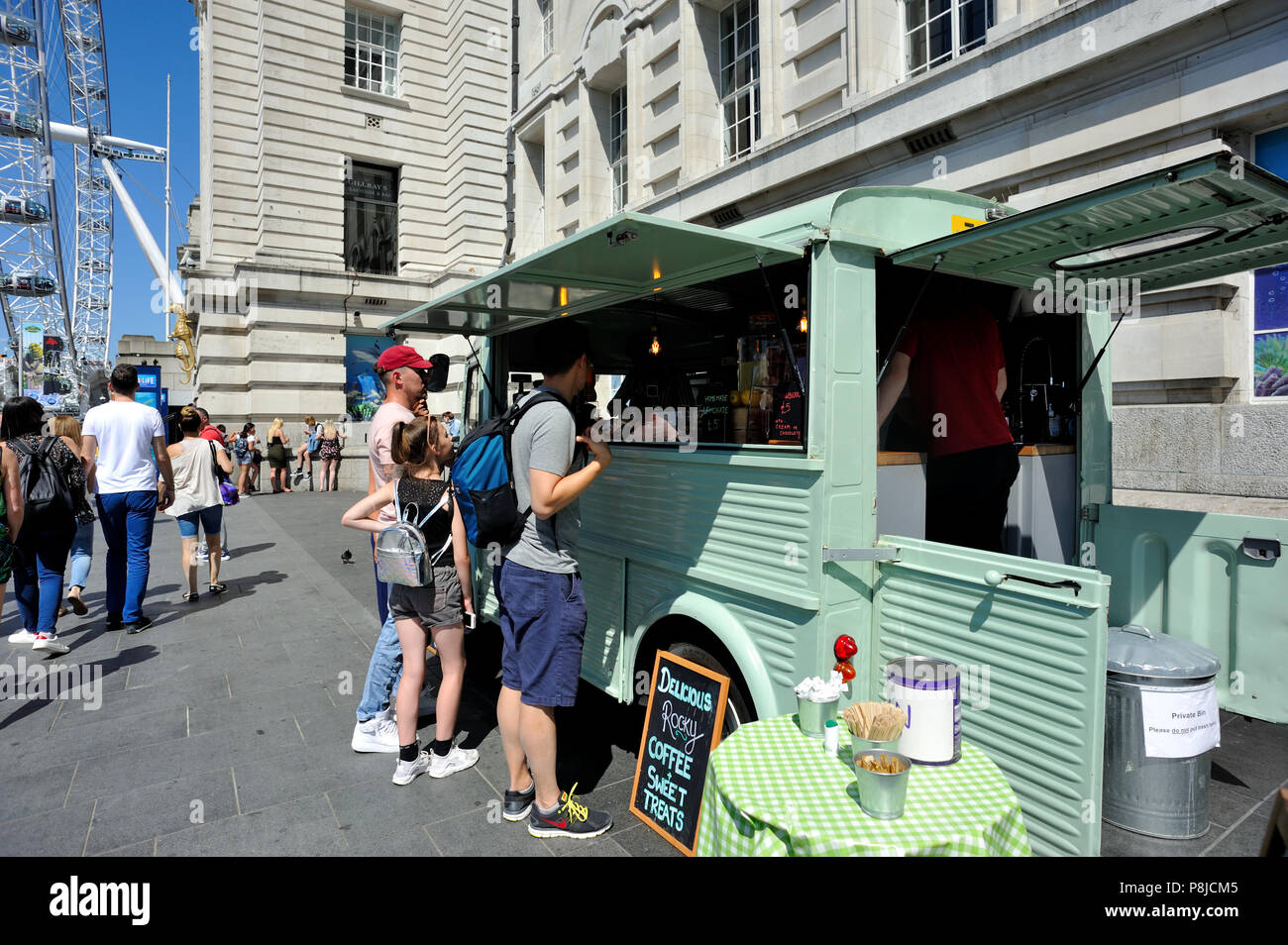 Citroen H Van snack bar, Southbank, London, England, UK Stock Photo - Alamy