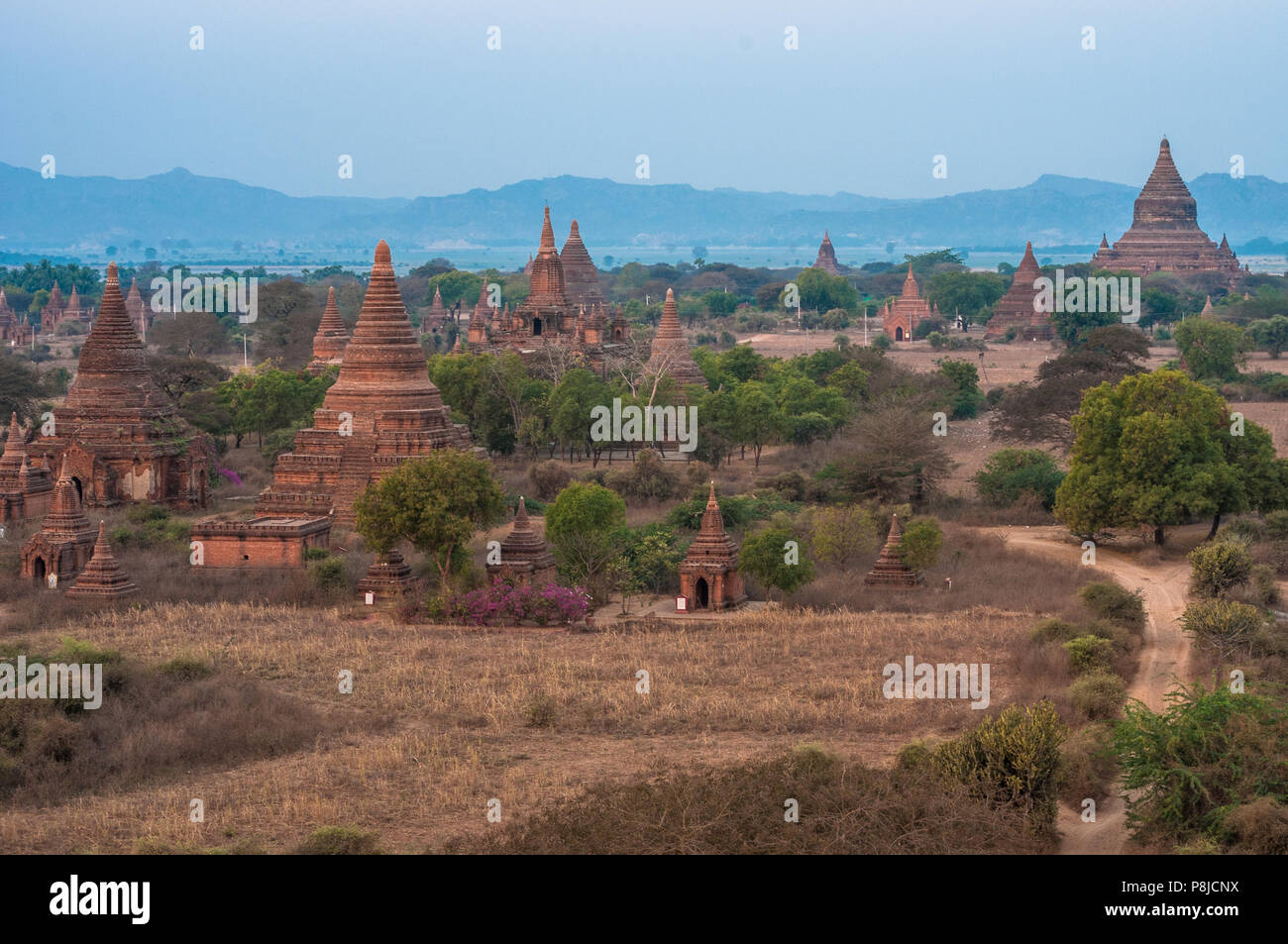 Morning landscape view in Bagan Stock Photo - Alamy