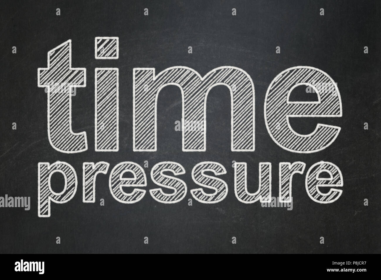 Time concept: Time Pressure on chalkboard background Stock Photo - Alamy