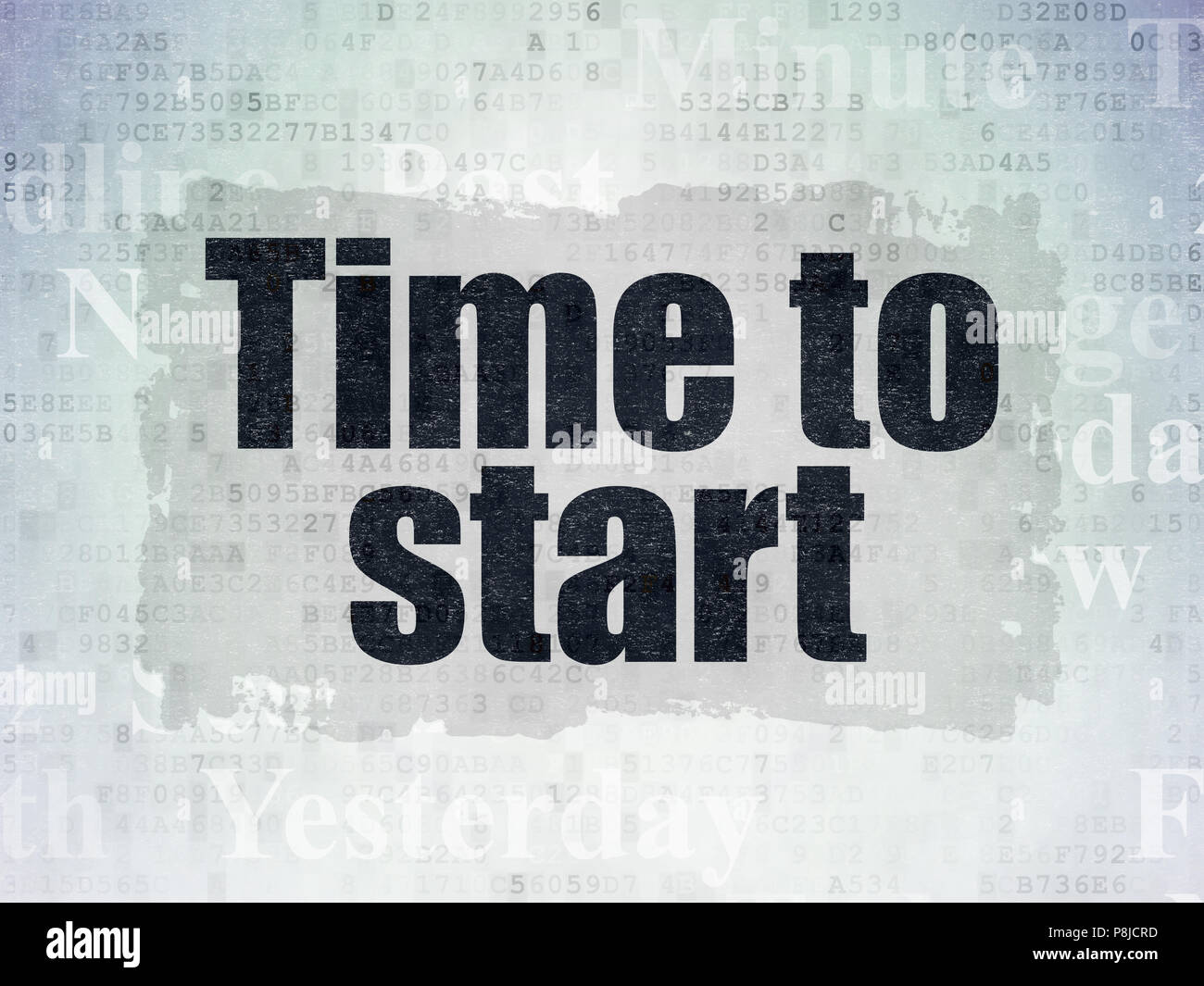 Timeline concept: Time to Start on Digital Data Paper background Stock ...