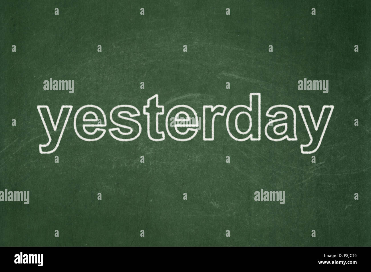 Time concept: Yesterday on chalkboard background Stock Photo - Alamy