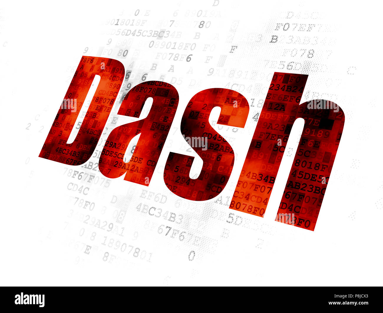 Blockchain concept: Dash on Digital background Stock Photo - Alamy