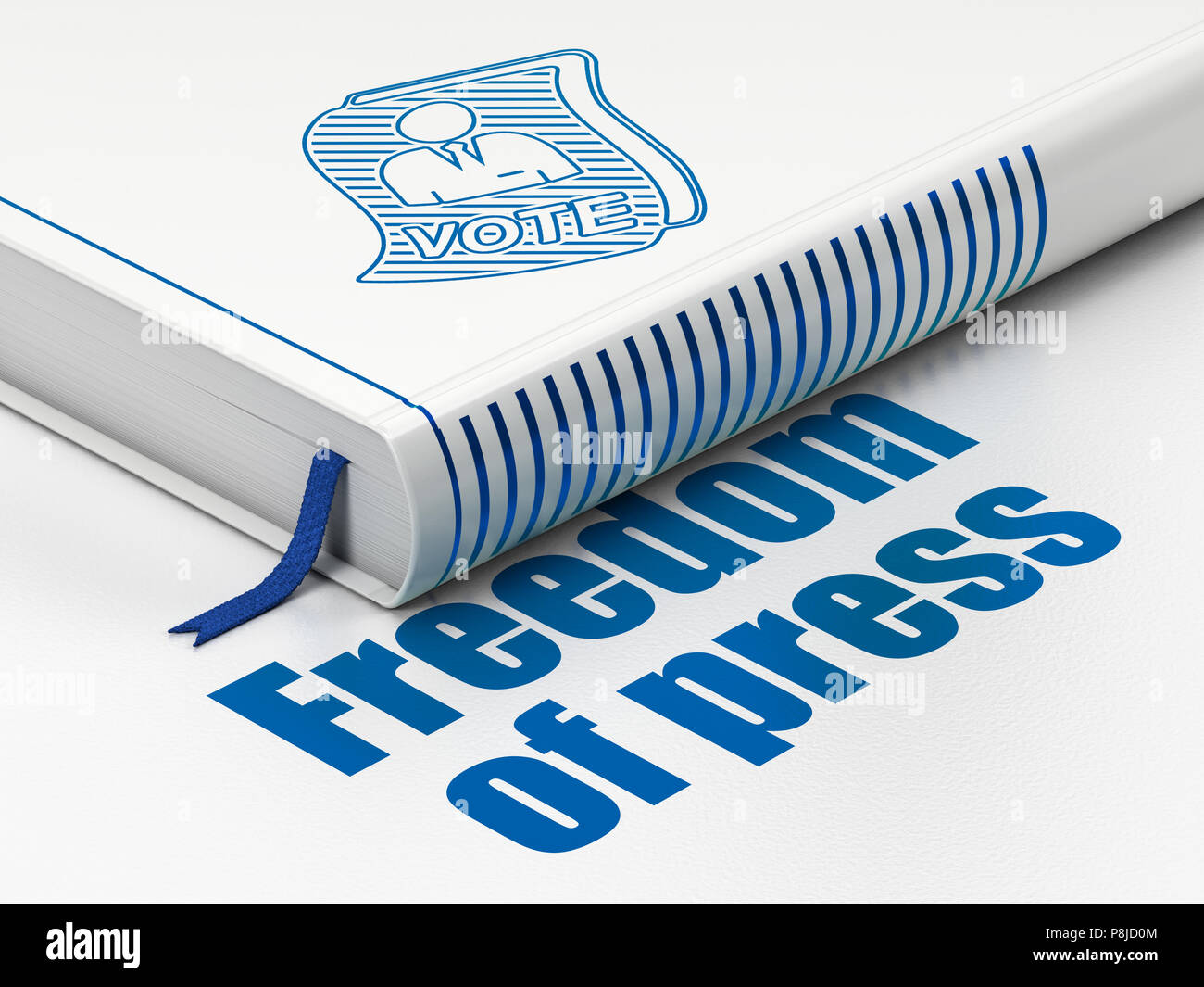 Politics concept: book Ballot, Freedom Of Press on white background ...