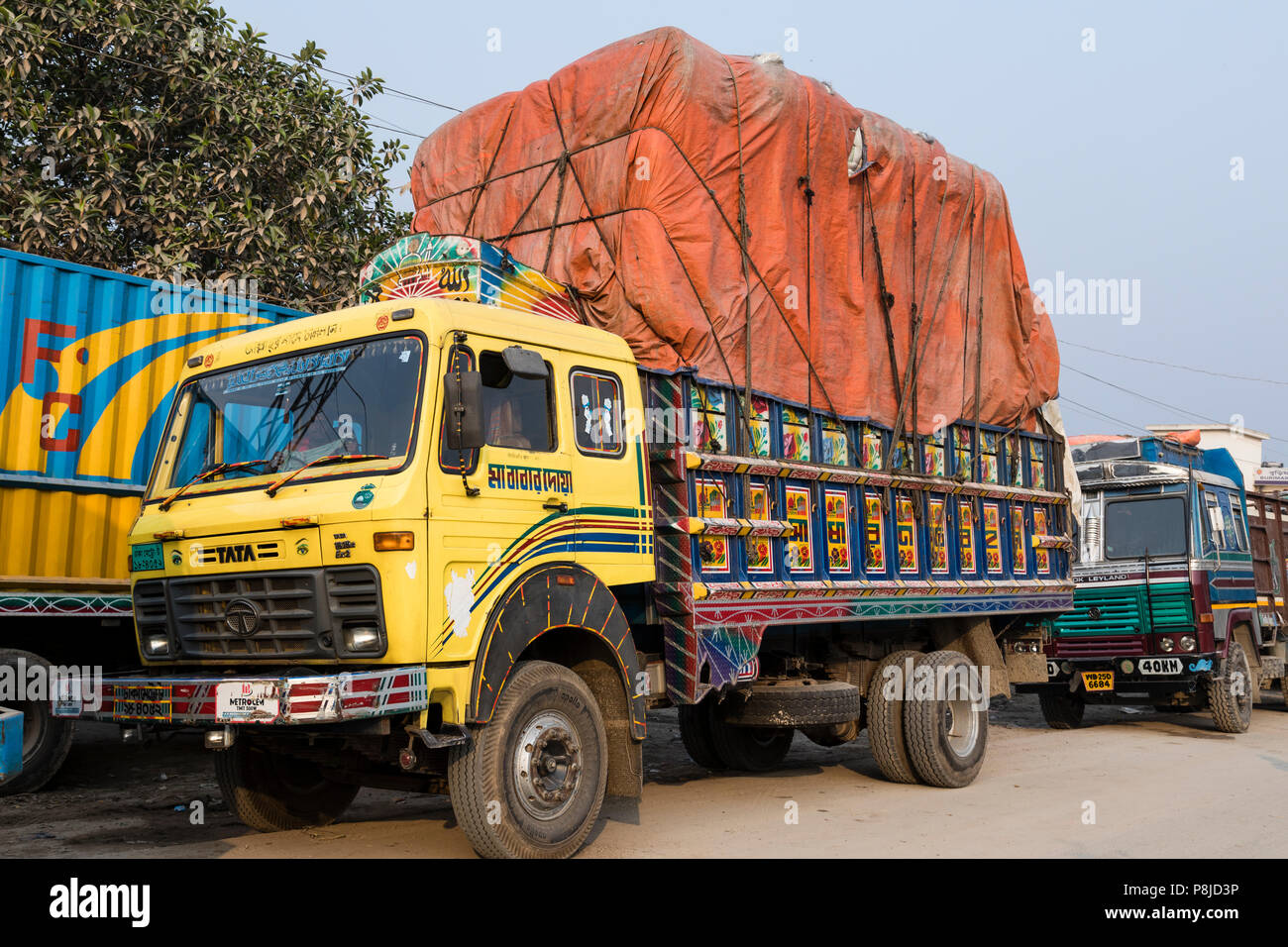 Indian container truck india hi-res stock photography and images - Alamy