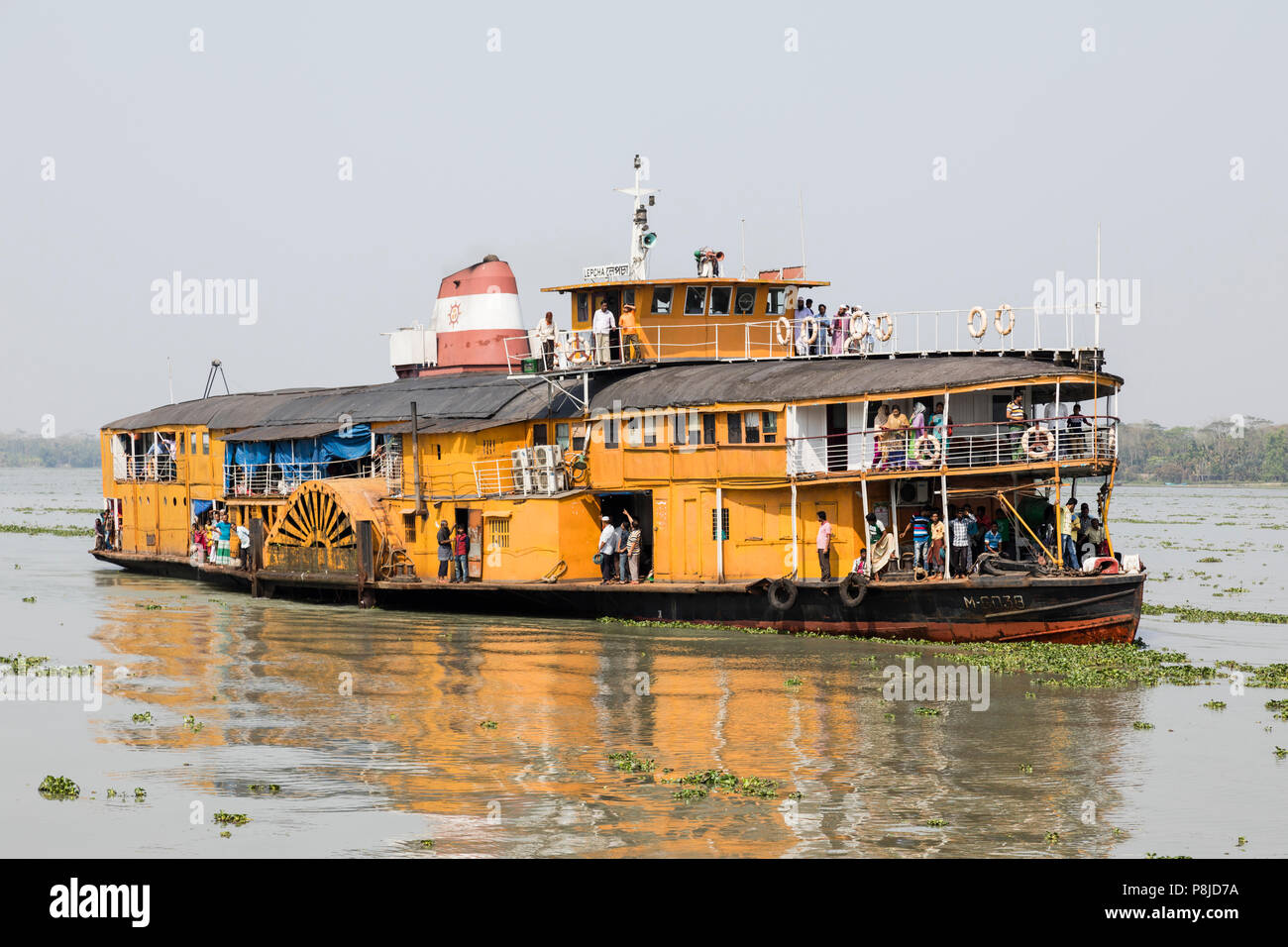 Hularhat, Bangladesh, February 27 2017: The Rocket - an ancient paddle ...