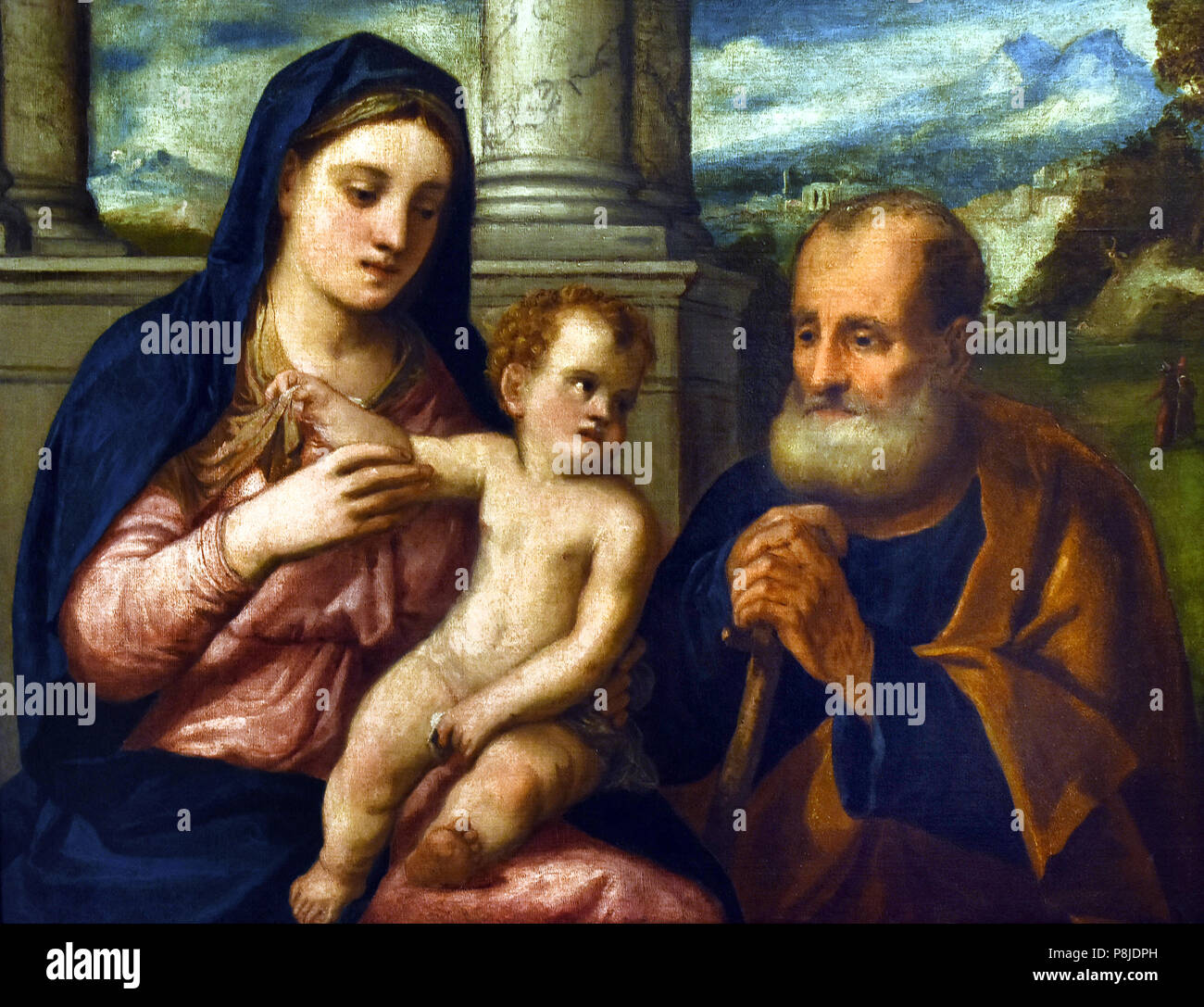Holy family bonifazio de pitati 1487 1553 hi-res stock photography and ...
