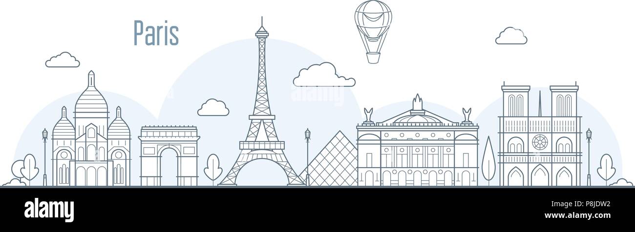 Paris line drawing Stock Vector Images - Alamy