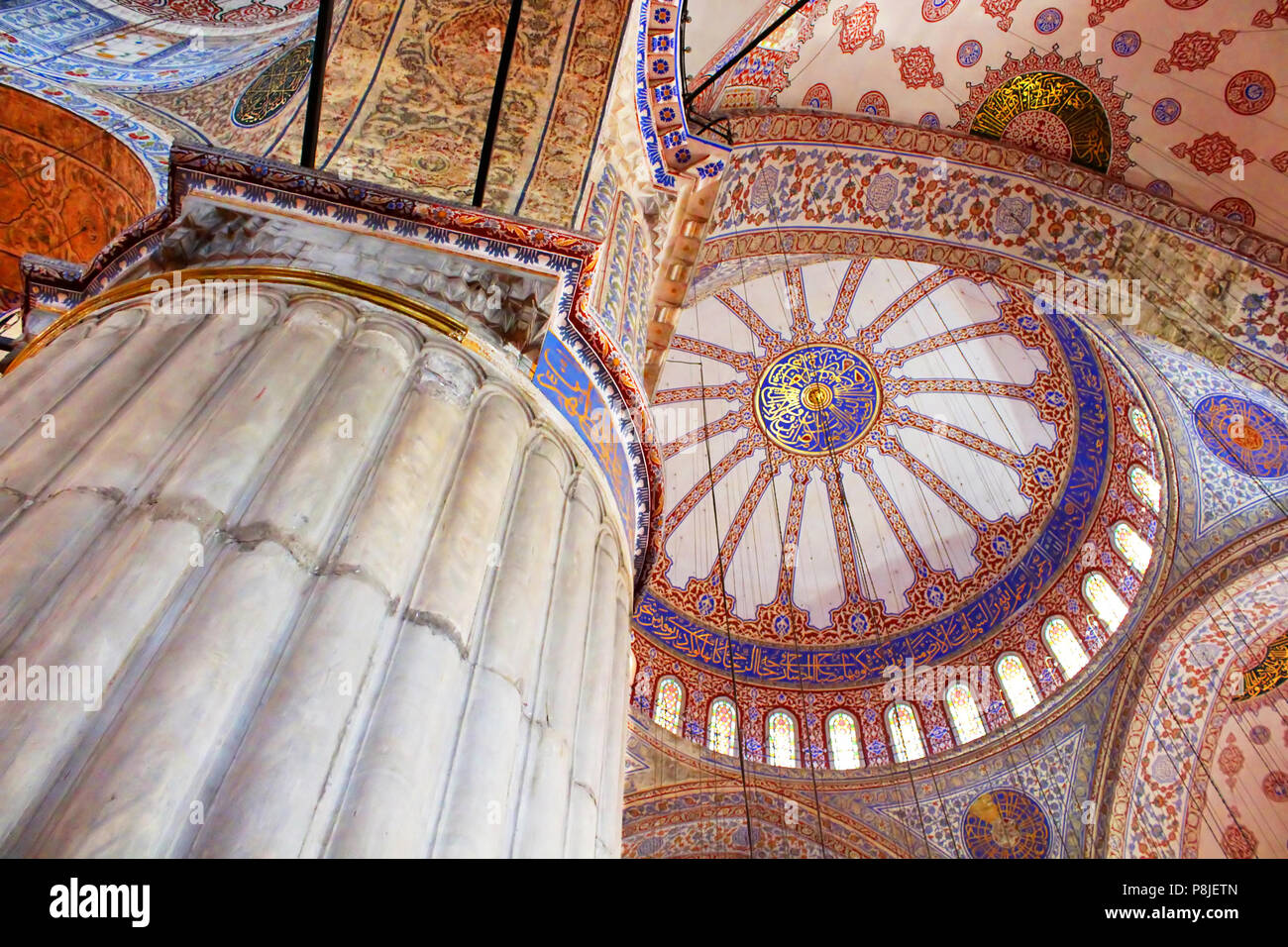 Inside the islamic Blue mosque in Istanbul, Turkey Stock Photo - Alamy