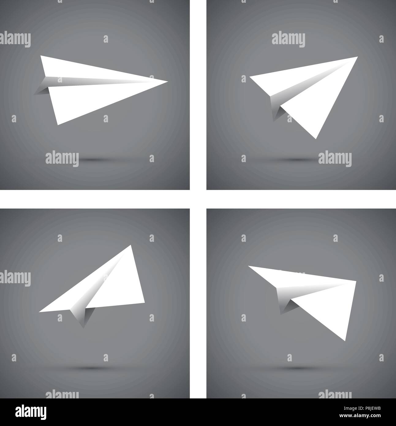 paper aeroplane set Stock Vector Image & Art - Alamy
