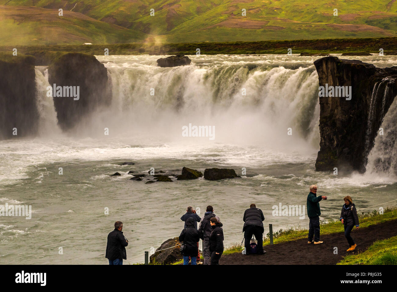 The Godafoss Waterfalls Akureyri Iceland Stock Photo - Alamy