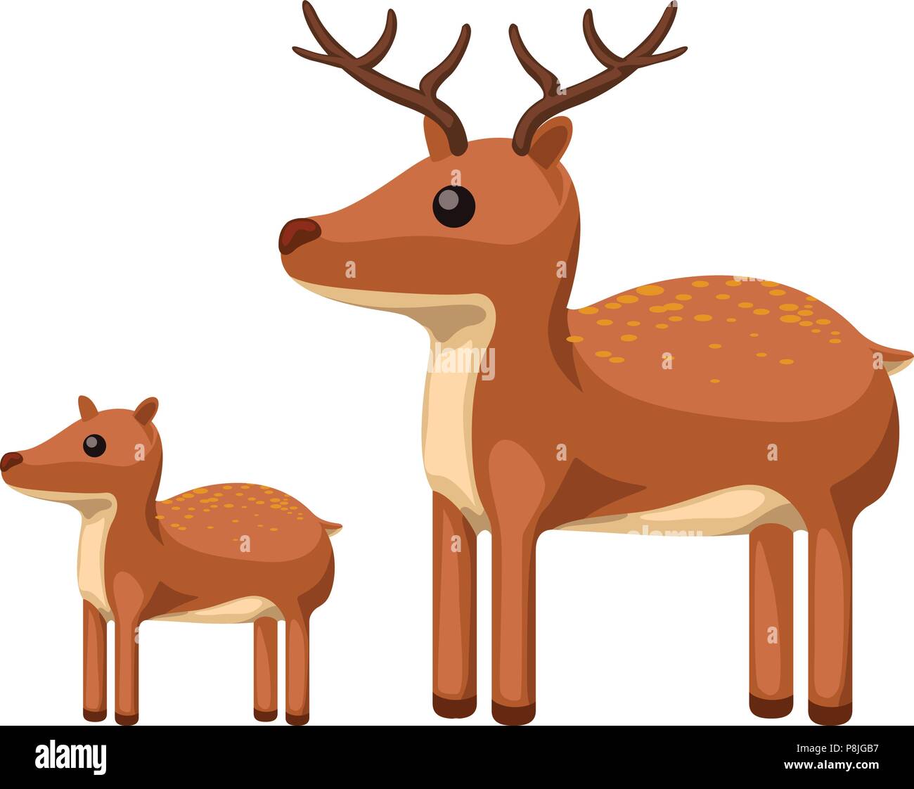 cartoon two deers Stock Vector Image & Art - Alamy
