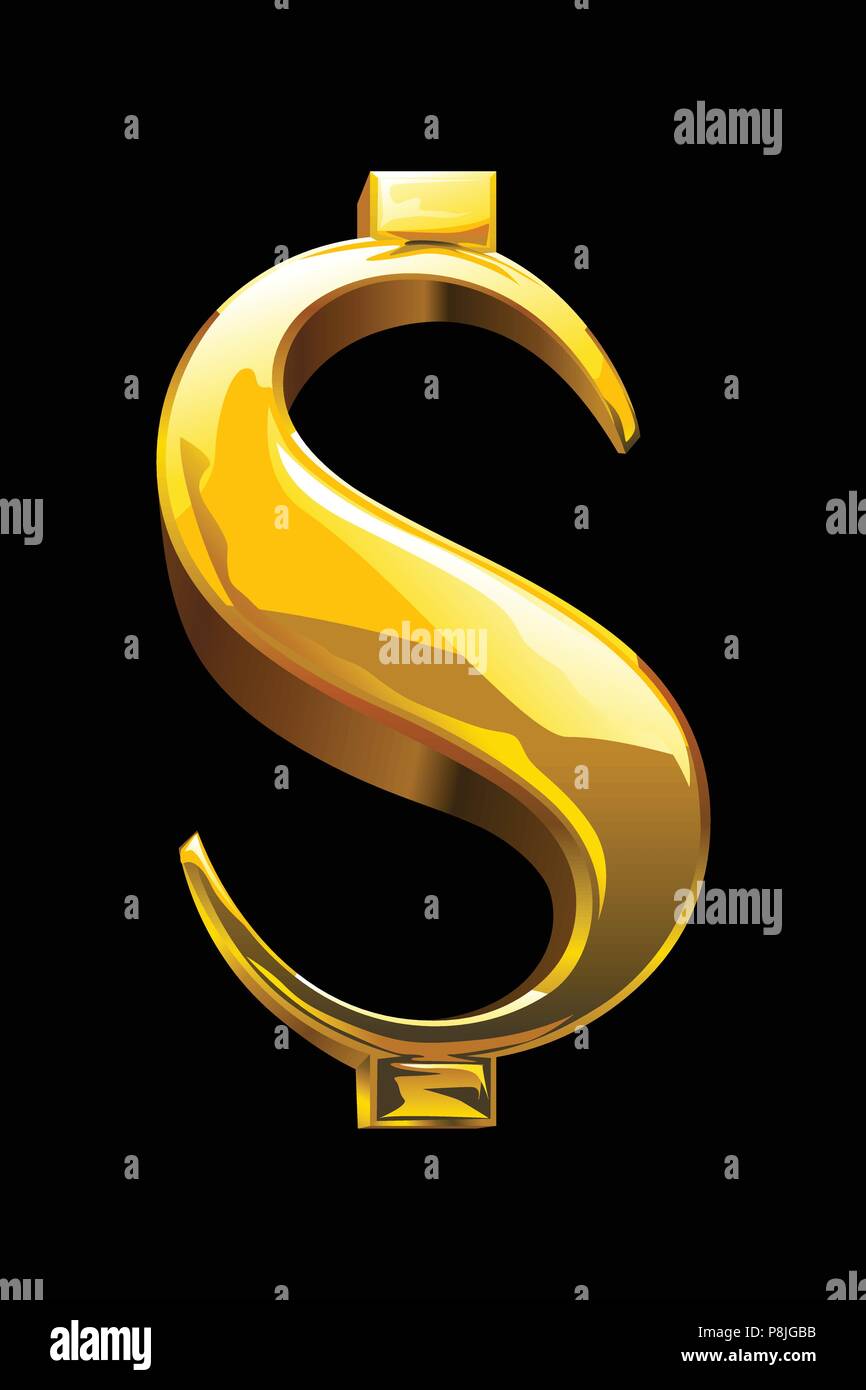 Gold dollar sign hi-res stock photography and images - Alamy