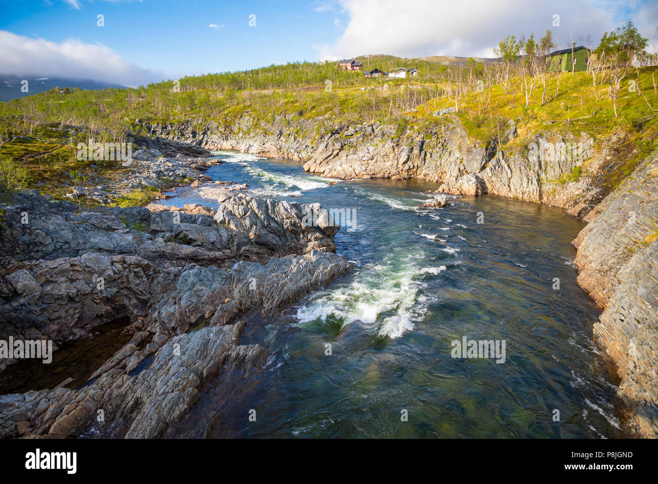 a beautiful norwegian river - nord europe travel Stock Photo - Alamy