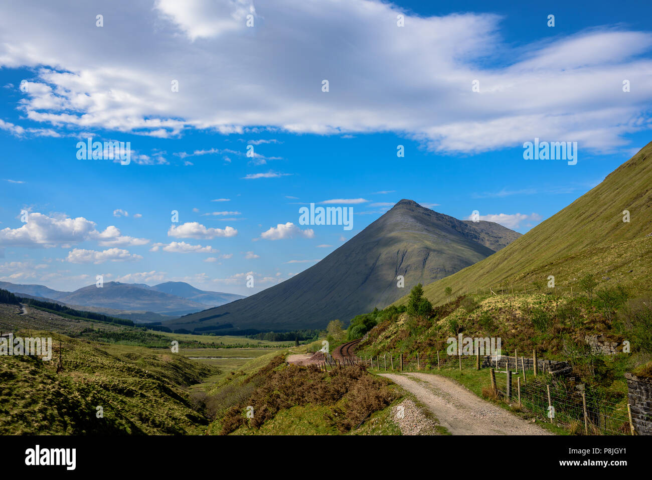 Scottish landscape. mountains and beautiful sky above Scotland Stock ...