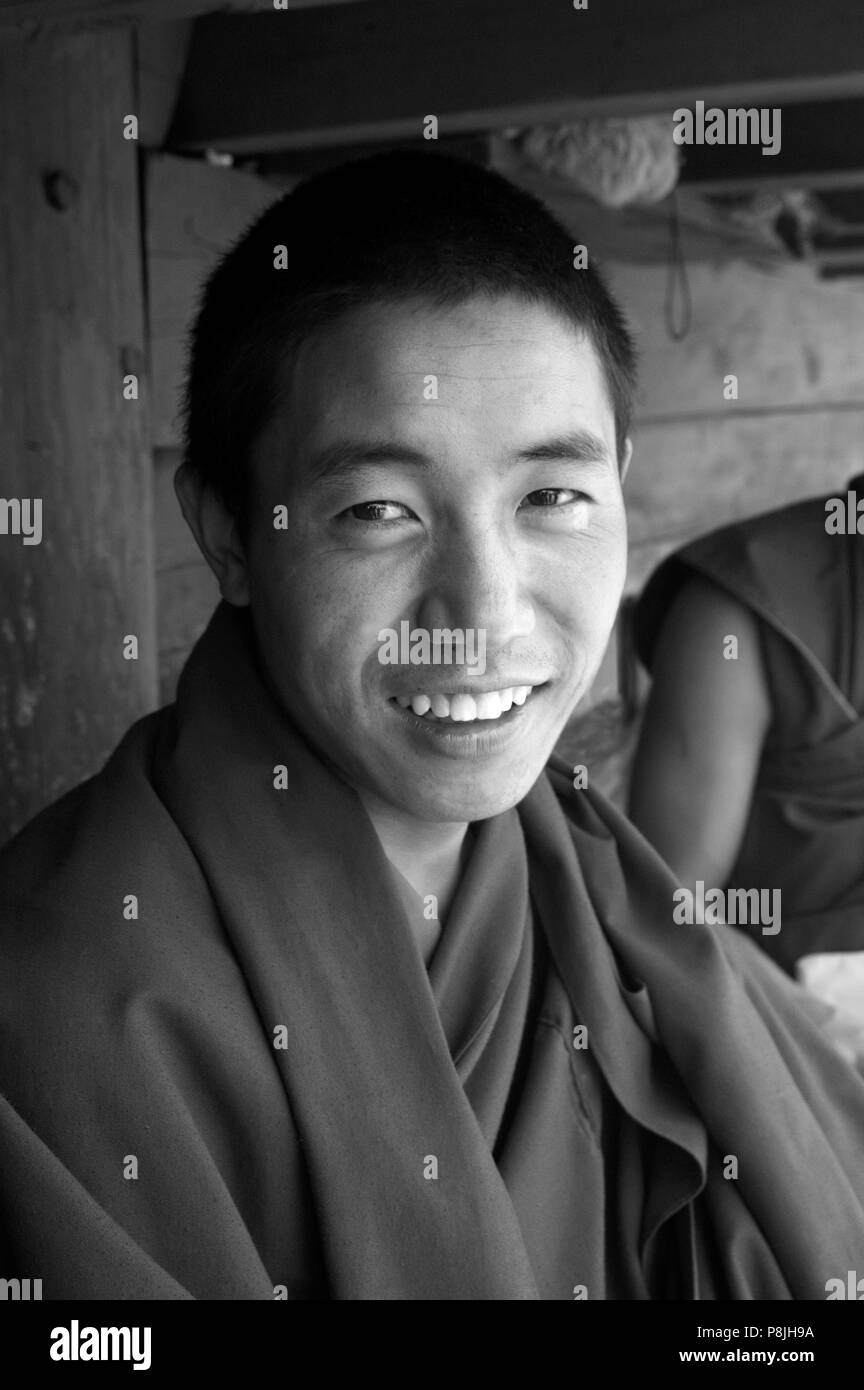 Portrait tibetan man Black and White Stock Photos & Images - Alamy