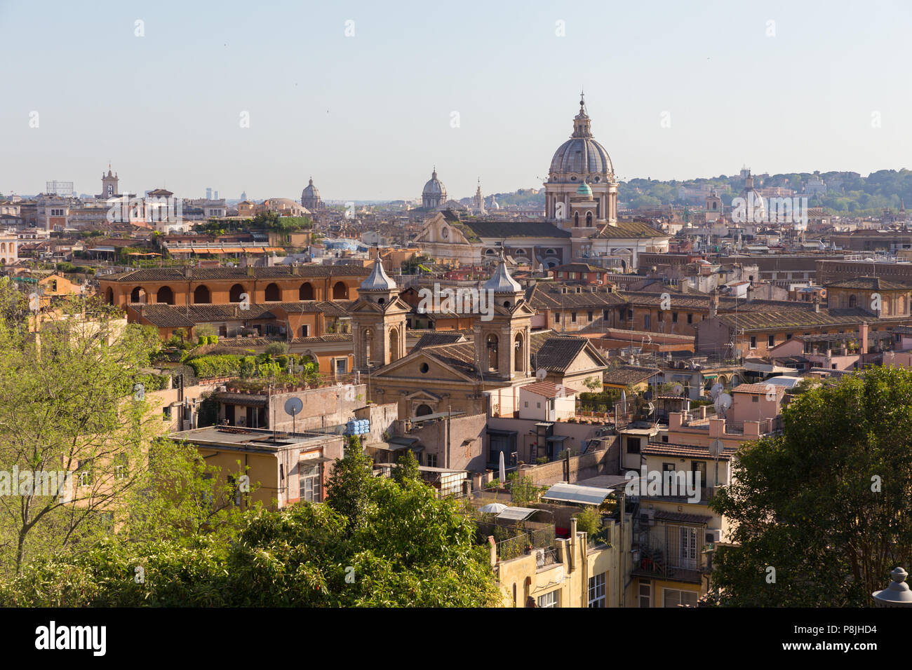 Skyline of Rome, Italy. Rome architecture and landmark. Cityscape of ...