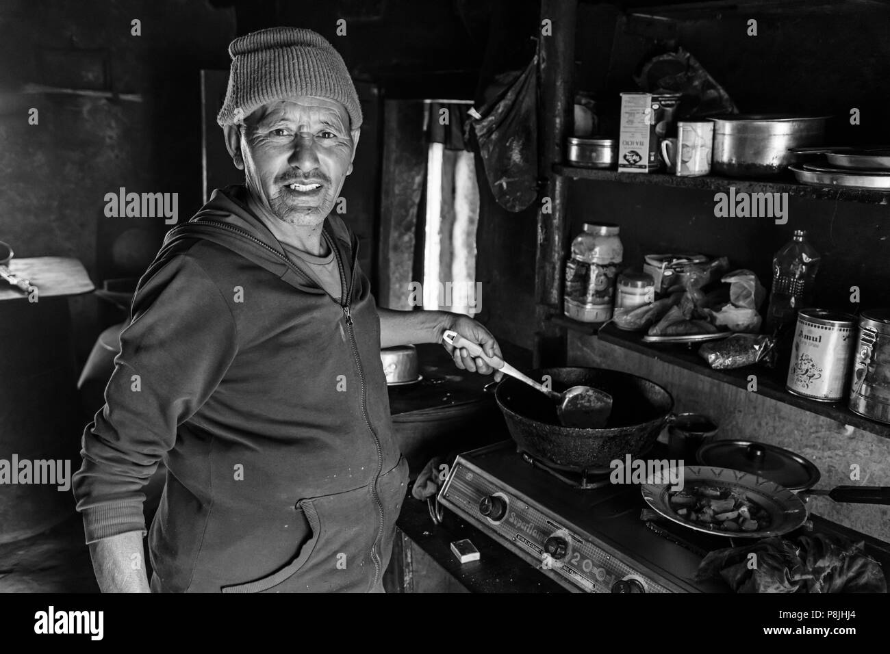 Monk with cook Black and White Stock Photos & Images - Alamy