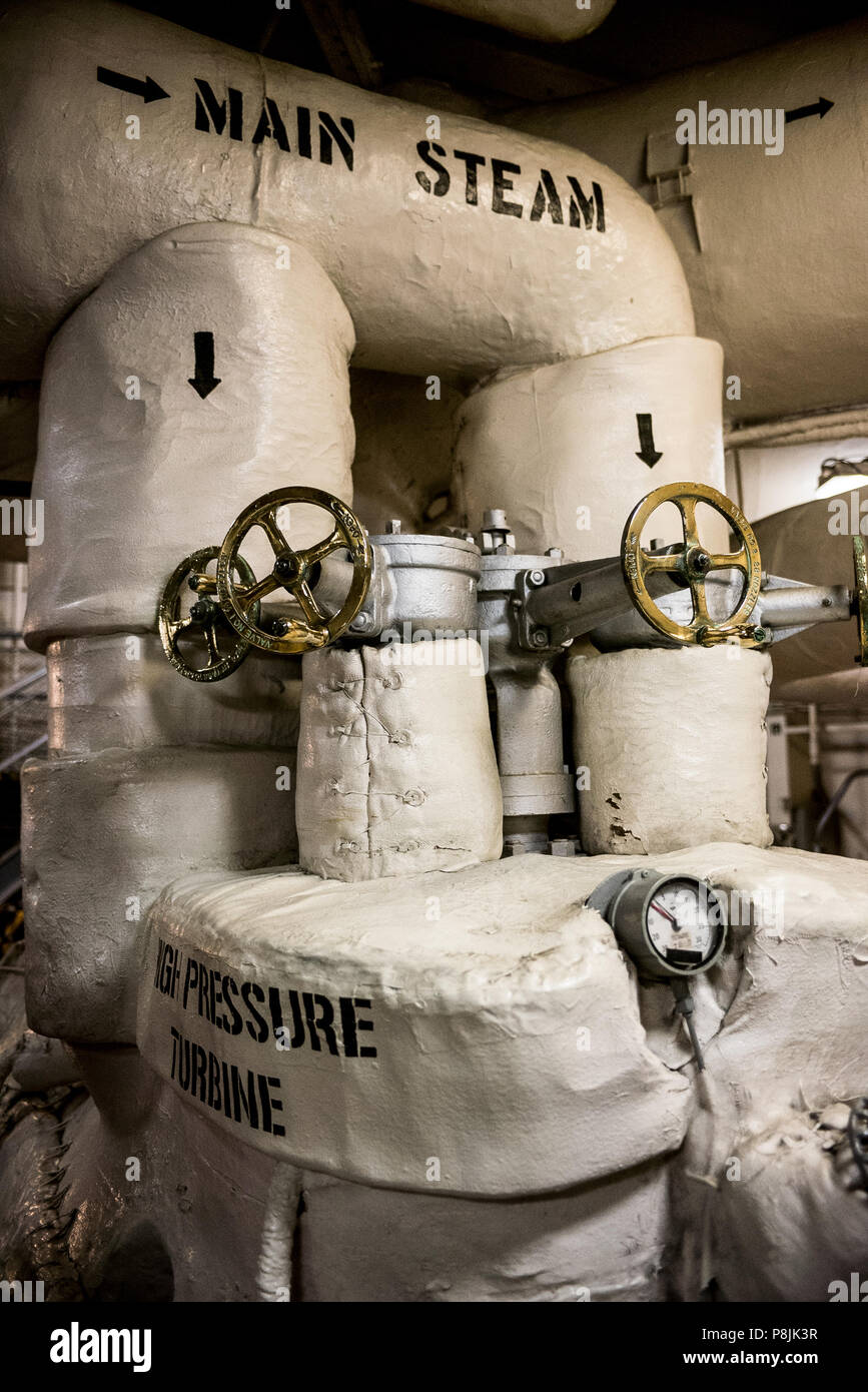 engine room images from the USS Midway Stock Photo - Alamy