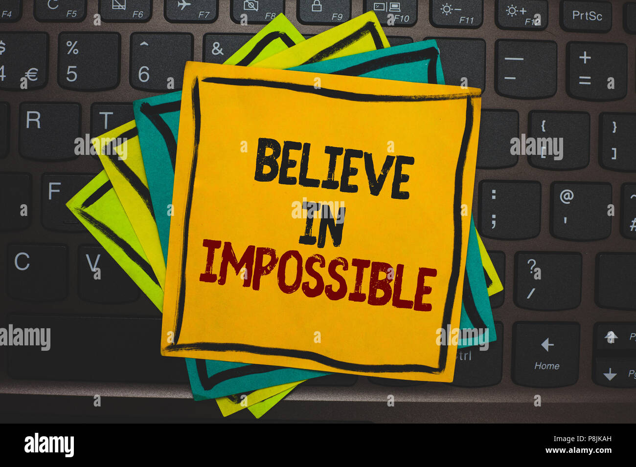 Word writing text Believe In Impossible. Business concept for You can ...