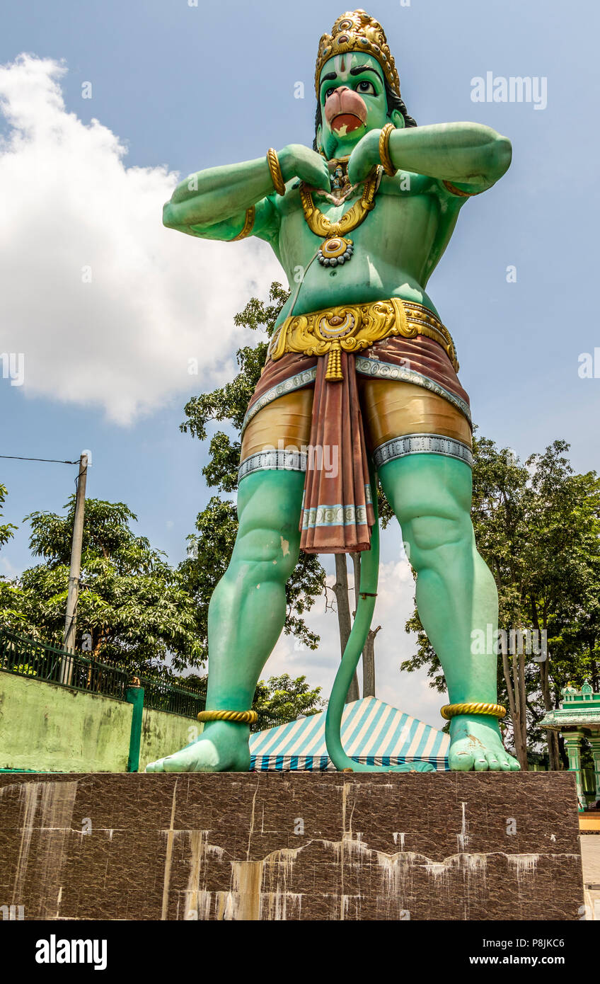 Batu Caves Selangor Kuala Lumpur Malaysia Statue of Hanuman Stock Photo ...