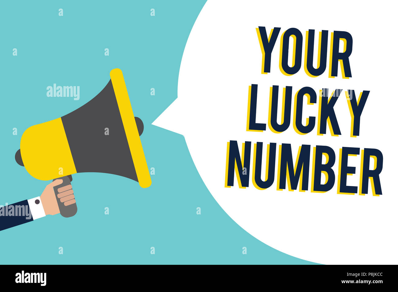 Word writing text Your Lucky Number. Business concept for believing in ...