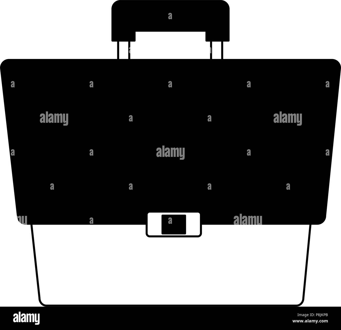 Business briefcase symbol black and white Stock Vector Image & Art - Alamy