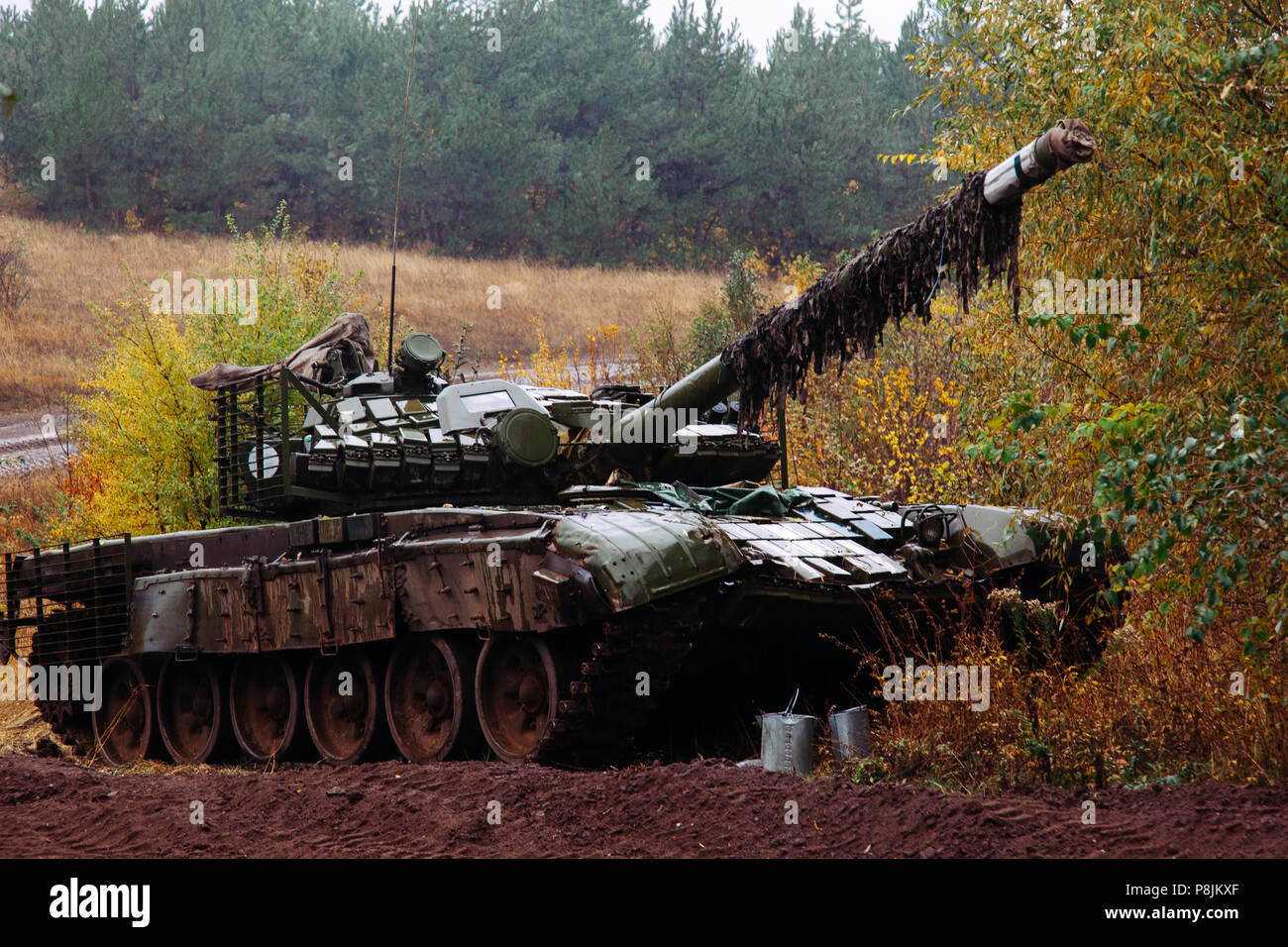 tank in a real war on donbass Stock Photo - Alamy