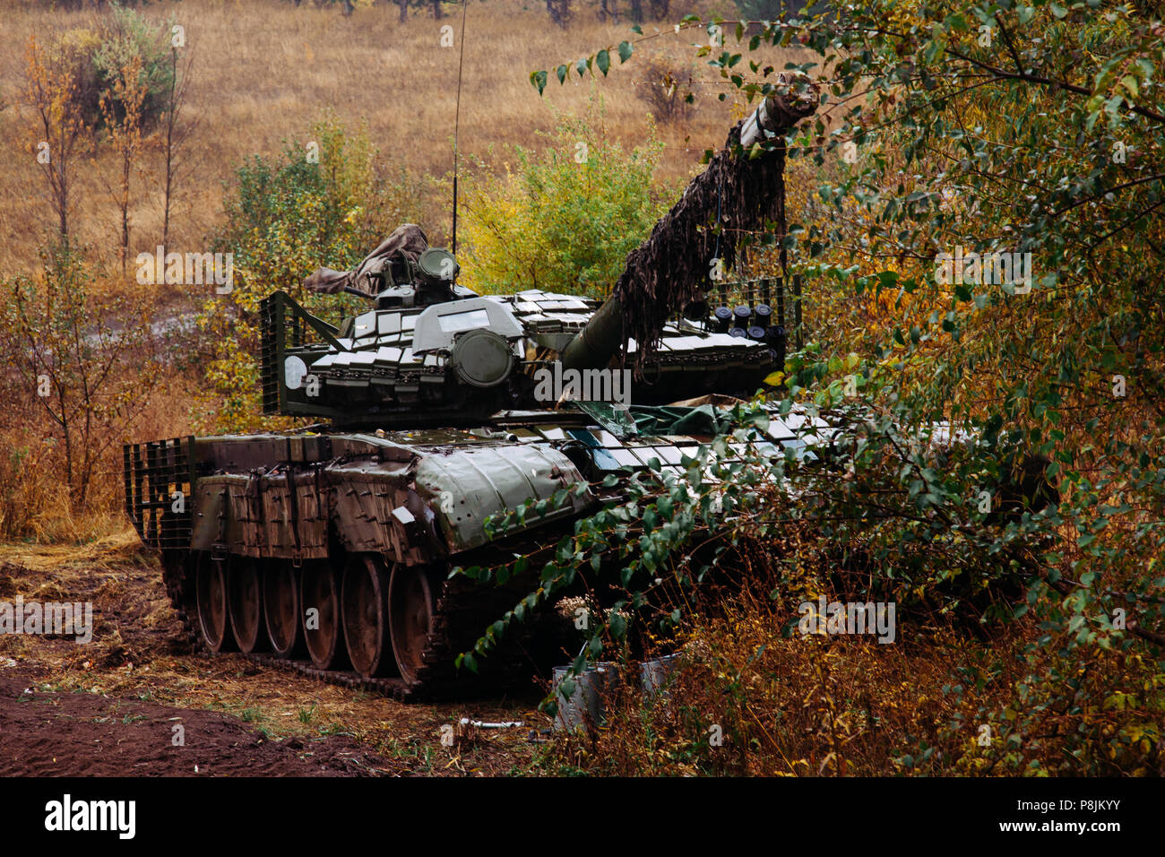 tank in a real war on donbass Stock Photo - Alamy