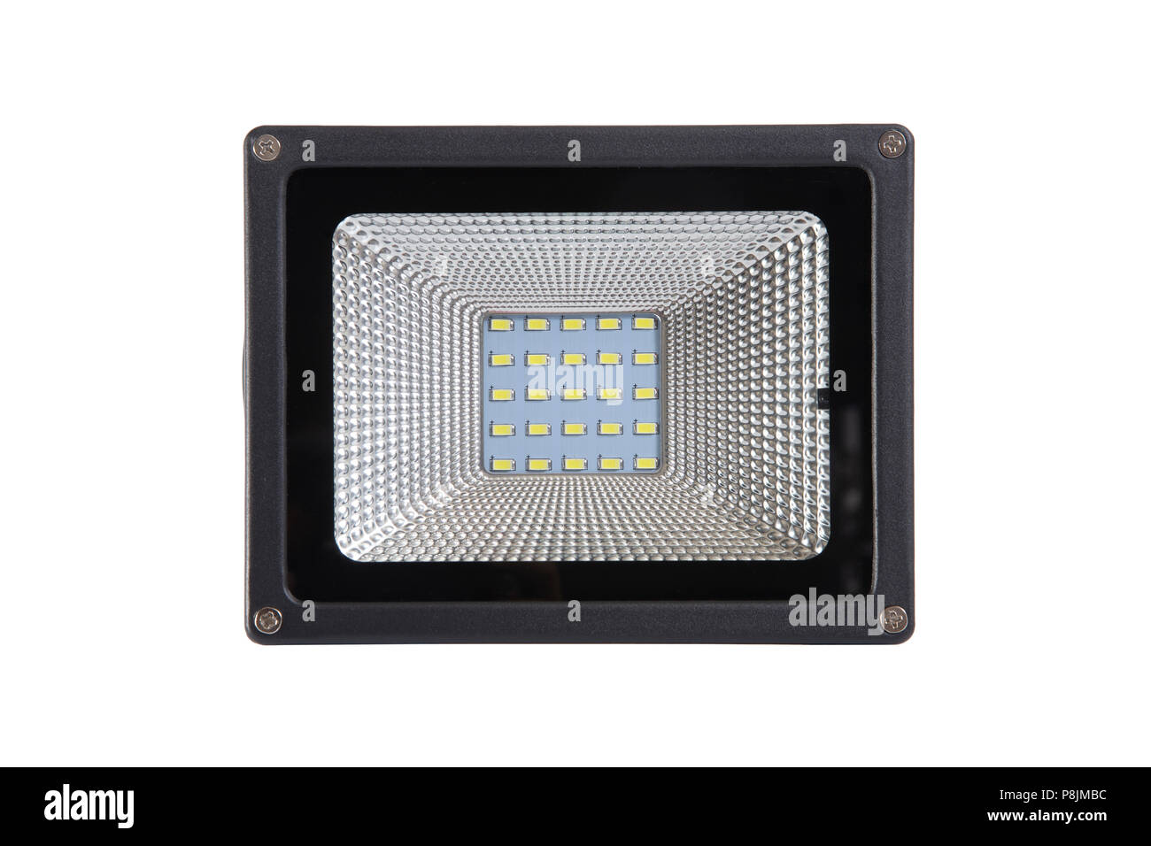Front view of LED sport light for solar energy on white background ...