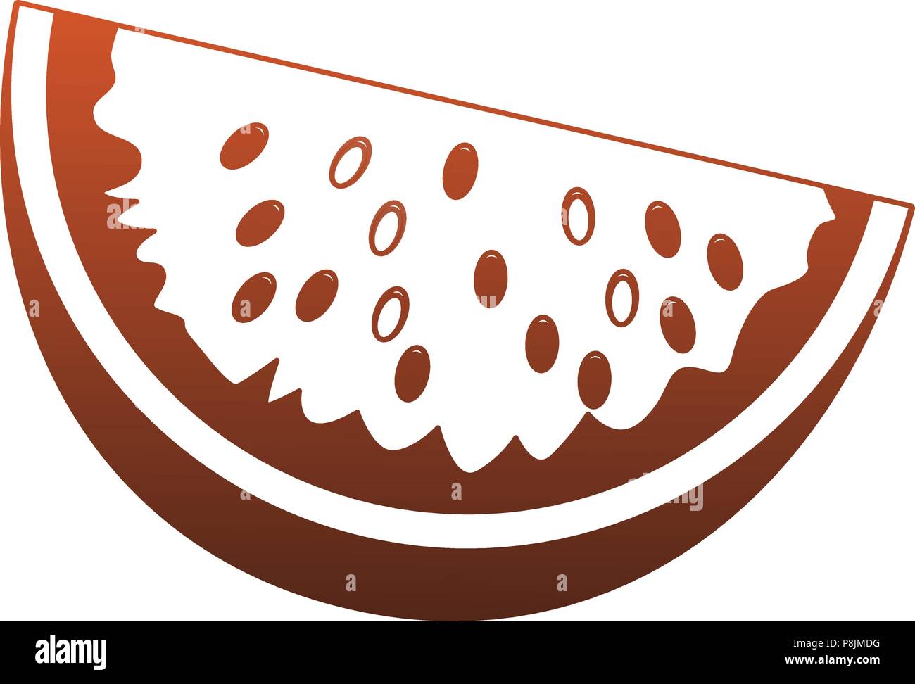 Watermelon fruit isolated red lines Stock Vector Image & Art - Alamy