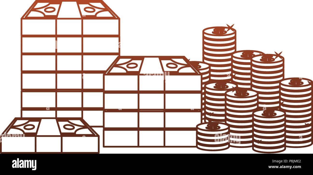 Money billets and coins red lines Stock Vector Image & Art - Alamy
