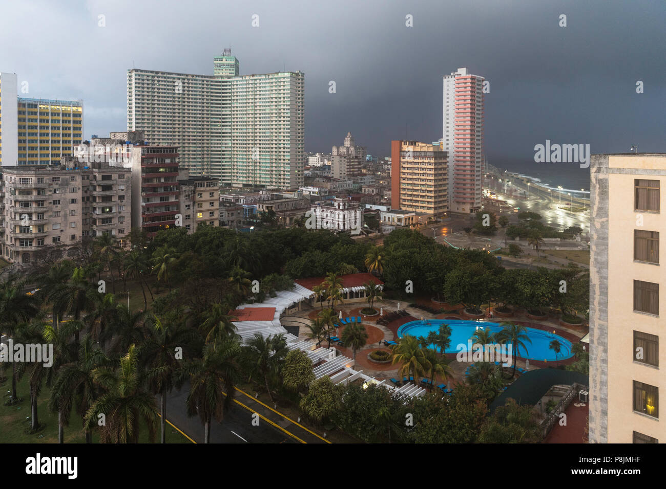 Vedado from the roof of the historic Hotel Nacional de Cuba, Vedado ...