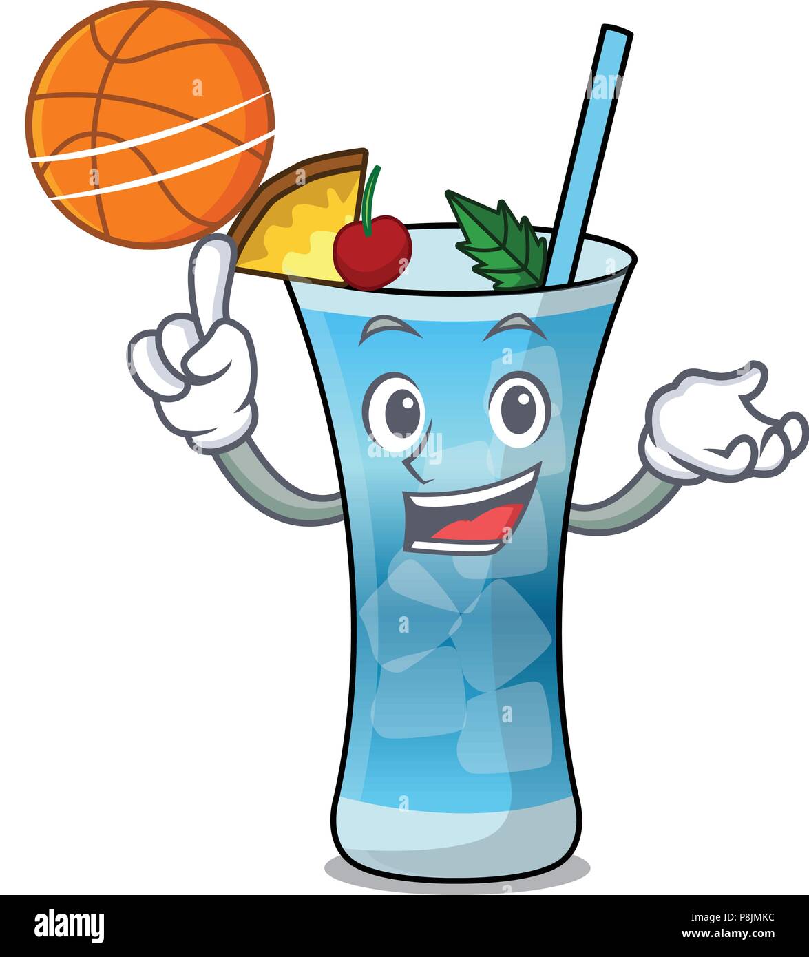 With basketball blue hawaii character cartoon Stock Vector Image & Art ...