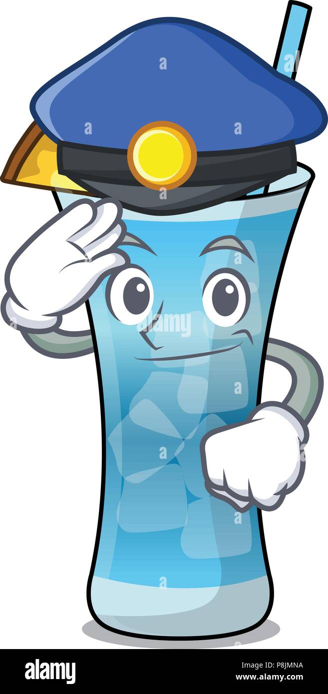 Police blue hawaii character cartoon Stock Vector Image & Art - Alamy