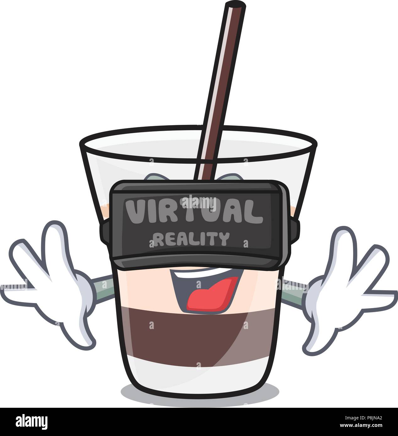 Virtual reality white russian mascot cartoon Stock Vector Image & Art ...