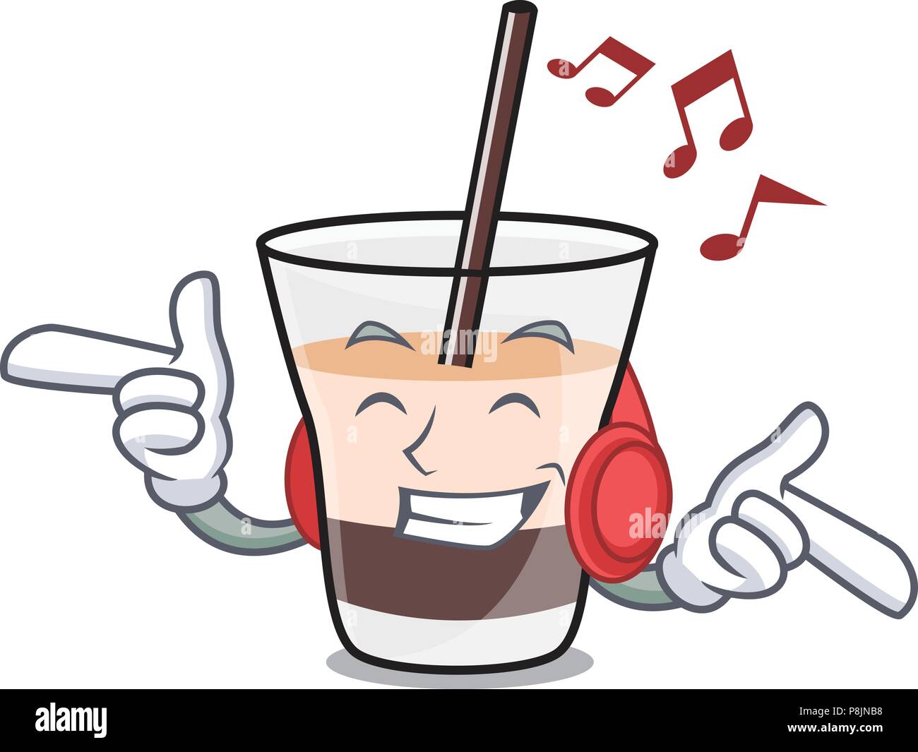 Listening music white russian mascot cartoon Stock Vector Image & Art ...